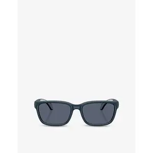Moncler Rectangle-frame Plastic Sunglasses - Blue