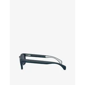 Moncler Rectangle-frame Plastic Sunglasses - Blue