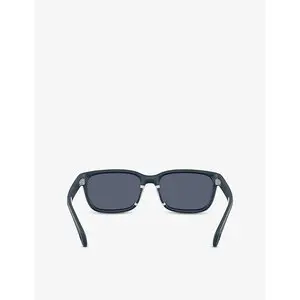 Moncler Rectangle-frame Plastic Sunglasses - Blue