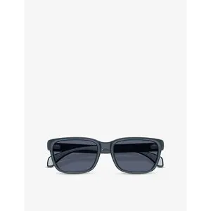 Moncler Rectangle-frame Plastic Sunglasses - Blue