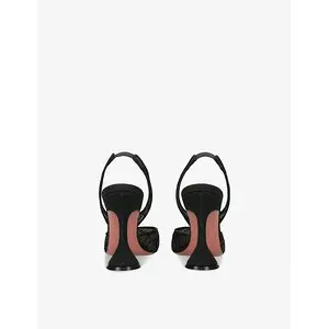 Amina Muaddi Holli 95 Lace Sling-back Pointed Toe Courts