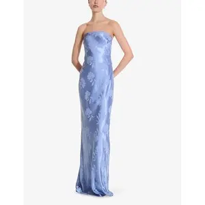 OMNES Amdra Strapless Woven Maxi Dress - Blue