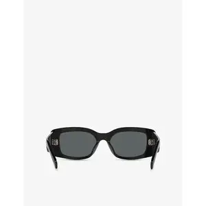 Celine Rectangle-frame Acetate Sunglasses - Black