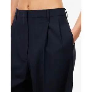 Miu Miu Tailored Straight-leg Wool-blend Trousers