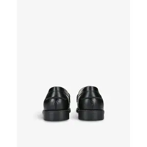 DUKE + DEXTER Wilde Horsebit Leather Penny Loafers - Black