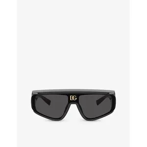 Dolce & Gabbana Dg6177 Rectangle-frame Nylon Sunglasses - Black
