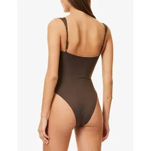 AWAY THAT DAY Cannes Balconette High-leg One-piece - Espresso