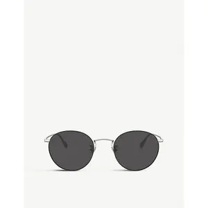 Oliver Spencer Oliver Peoples Metal And Crystal Round Sunglasses Silver