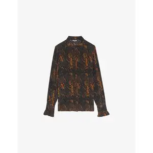 Zadig&Voltaire Thely Animal-print Silk Shirt