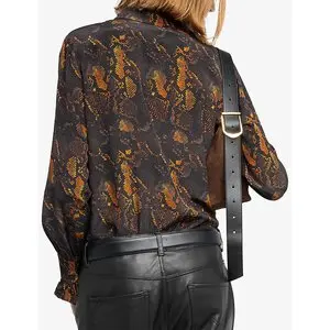 Zadig&Voltaire Thely Animal-print Silk Shirt