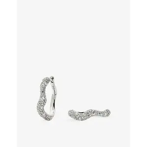 MISSOMA Molten Snow Small Rhodium-plated Hoop Earrings - Silver