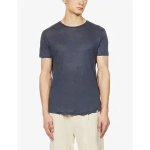 Orlebar Brown Ob-t Regular-fit Linen T-shirt - Navy