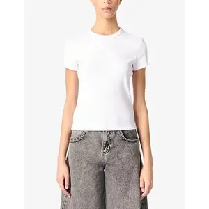 Maje Clover-embroidered Cotton T-shirt