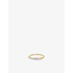 Monica Vinader Riva Diamond Stacking Ring - Gold