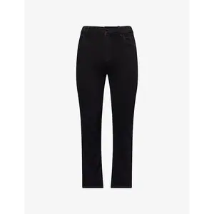 FRAME Le Sleek Straight-leg High-rise Jeans - Black