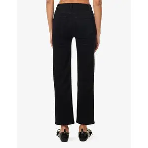 FRAME Le Sleek Straight-leg High-rise Jeans - Black