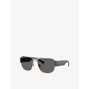 Ray-ban Square-frame Metal Sunglasses - Silver