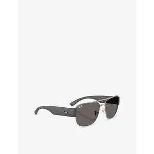 Ray-ban Square-frame Metal Sunglasses - Silver