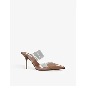 Alaïa Cœur 90 Point-toe Patent-leather Mules