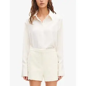 The Kooples Tailored Mid-rise Cotton-blend Shorts