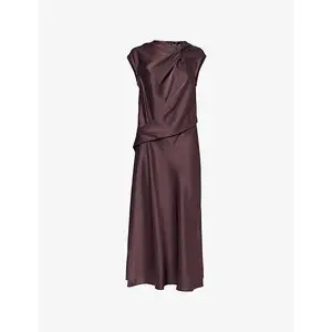 Theory Sleeveless Draped Midi Dress