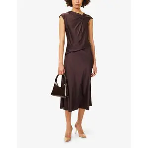 Theory Sleeveless Draped Midi Dress