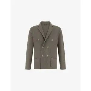 Boggi Milano Double-breasted Knitted Cotton Jacket