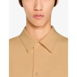 Sandro Joker Long-sleeve Regular-fit Stretch-woven Shirt