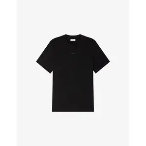 Sandro Short-sleeved Cotton-jersey T-shirt - Black