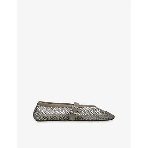 Alaïa Ballerina Mesh And Suede Ballet Flats