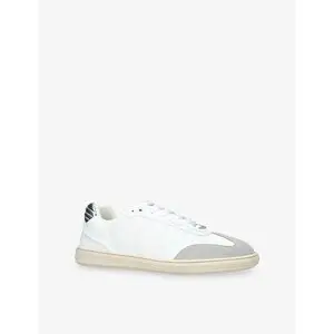 Versace Logo-plaque Leather Trainers - White/oth