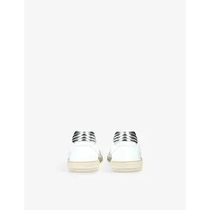 Versace Logo-plaque Leather Trainers - White/oth