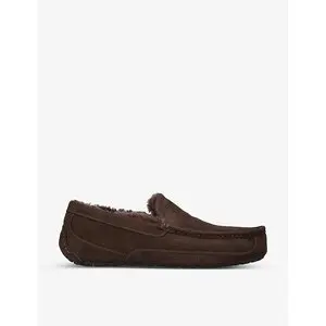 UGG Ascot Logo-embroidered Slippers - Brown/oth