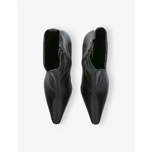 JUDE Cave Leather Heeled Ankle Boots