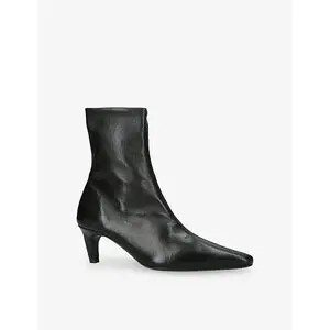 JUDE Cave Leather Heeled Ankle Boots