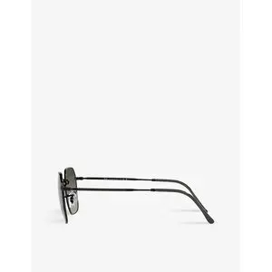 Ray-ban Hexagonal-frame Metal Sunglasses - Black