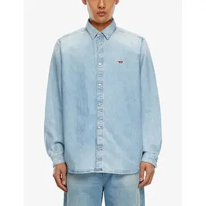 DIESEL® D-simple Logo-embroidered Denim Shirt - 1