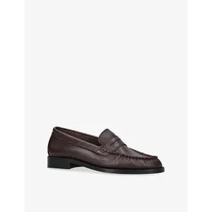 DUKE + DEXTER Ezra Leather Penny Loafers - Wine