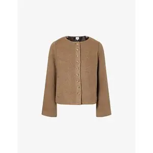 REFORMATION Lucia Round-neck Wool-blend Jacket