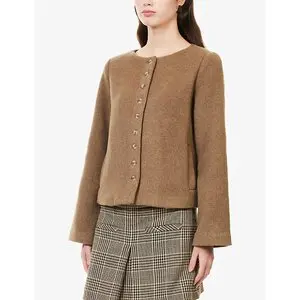 REFORMATION Lucia Round-neck Wool-blend Jacket