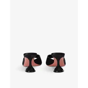 Amina Muaddi Lupita 70 Suede Heeled Mules