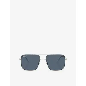 Ray-ban Square-frame Metal Sunglasses - Silver