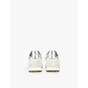 Hogan H699 Leather And Suede Trainers - Silver Com
