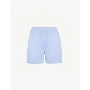 Derek Rose Amalfi Batiste Relaxed-fit Cotton Woven Boxer Shorts - Blue