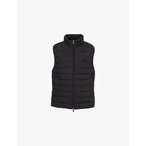 Emporio Armani Badge-embroidered Shell-down Gilet