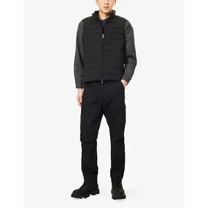 Emporio Armani Badge-embroidered Shell-down Gilet