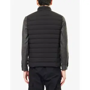 Emporio Armani Badge-embroidered Shell-down Gilet