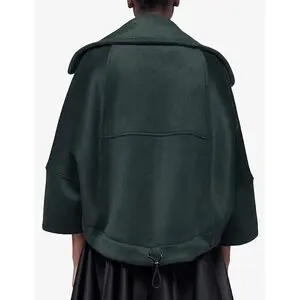 LEEM Boxy Wool-blend Biker Jacket