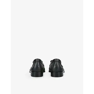 DUKE + DEXTER Ezra Leather Penny Loafers - Black