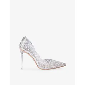 Carvela Positano Vinyl Heeled Courts - Silver